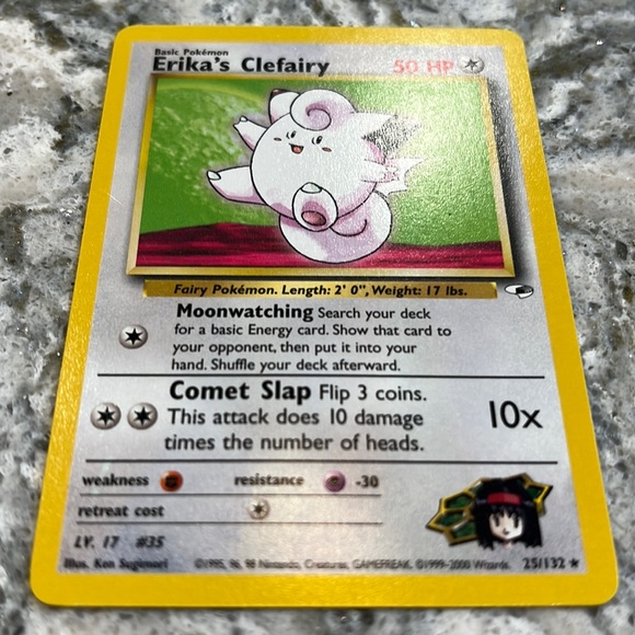 Pokemon | Other | Rare Ericas Clefairy Pokmon Card 2532 9598 Collection | Poshmark